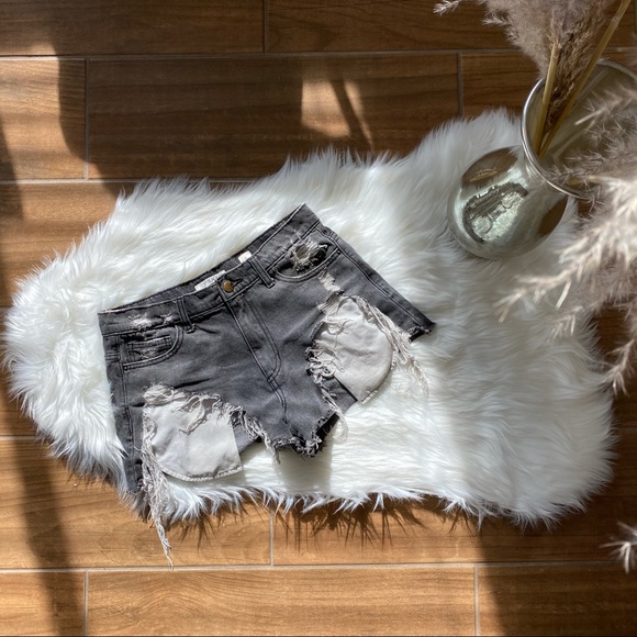 Sp Black Label | Shorts | Sp Black Label Distressed Dark Grey Jean Shorts | Poshmark